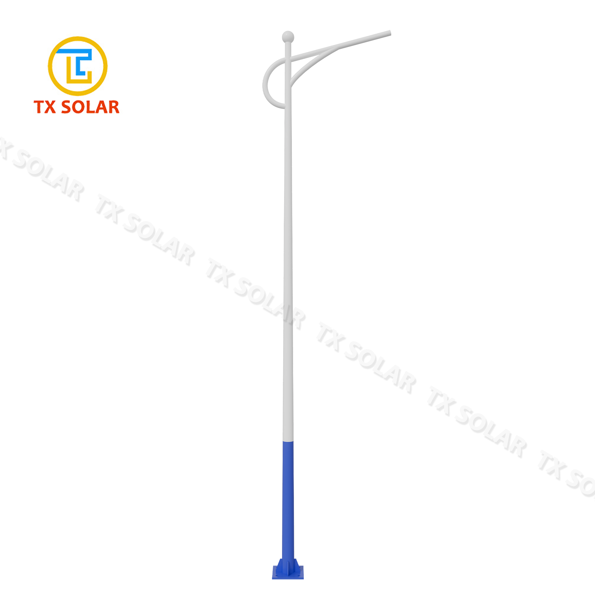China 8m Conch Arm Single Arm Street Light Pole factory and ...