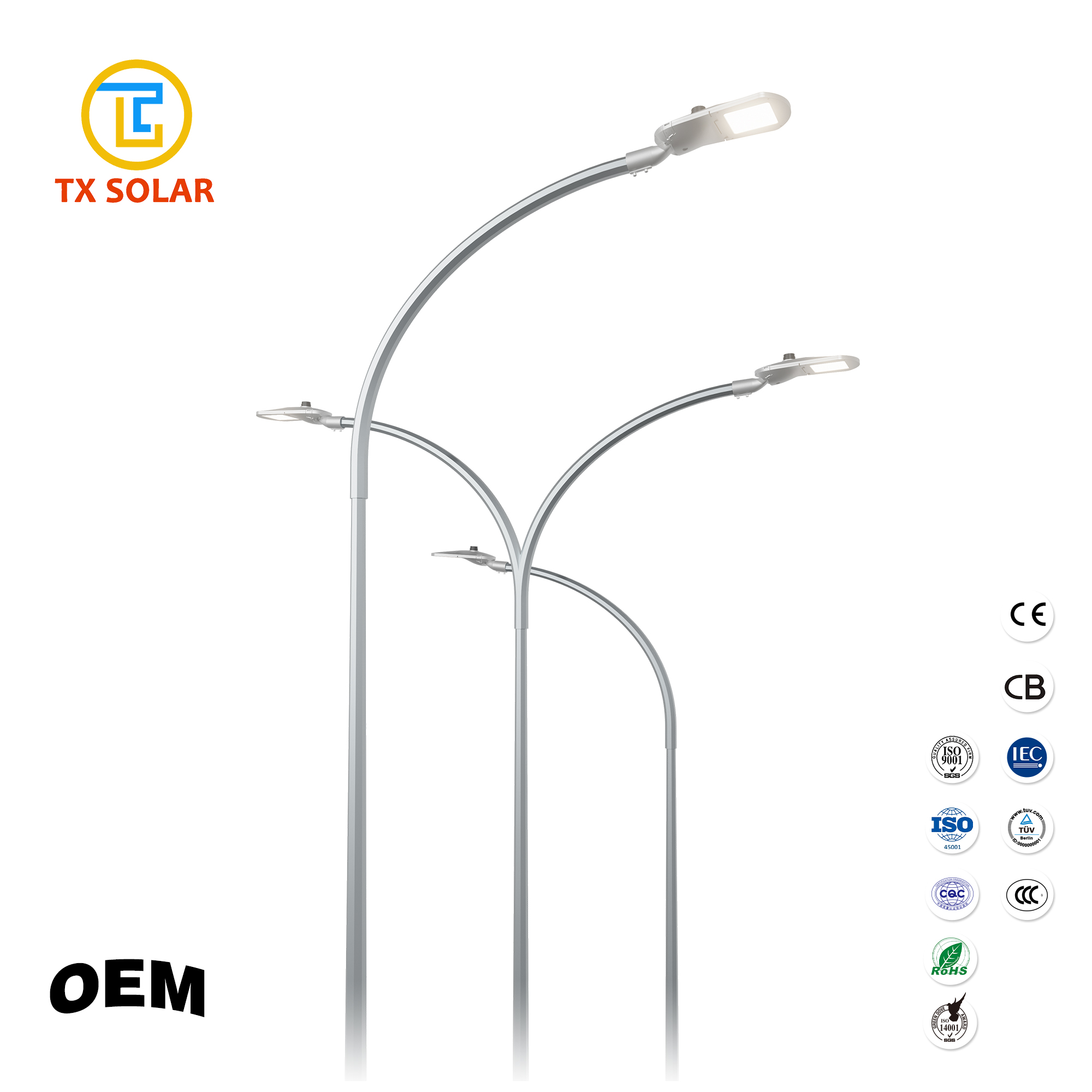 China Stainless Steel Curved Street Light Pole factory and ...