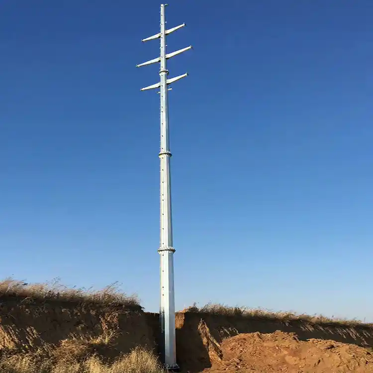 China Galvanized Steel Electric Transmission Pole factory and ...