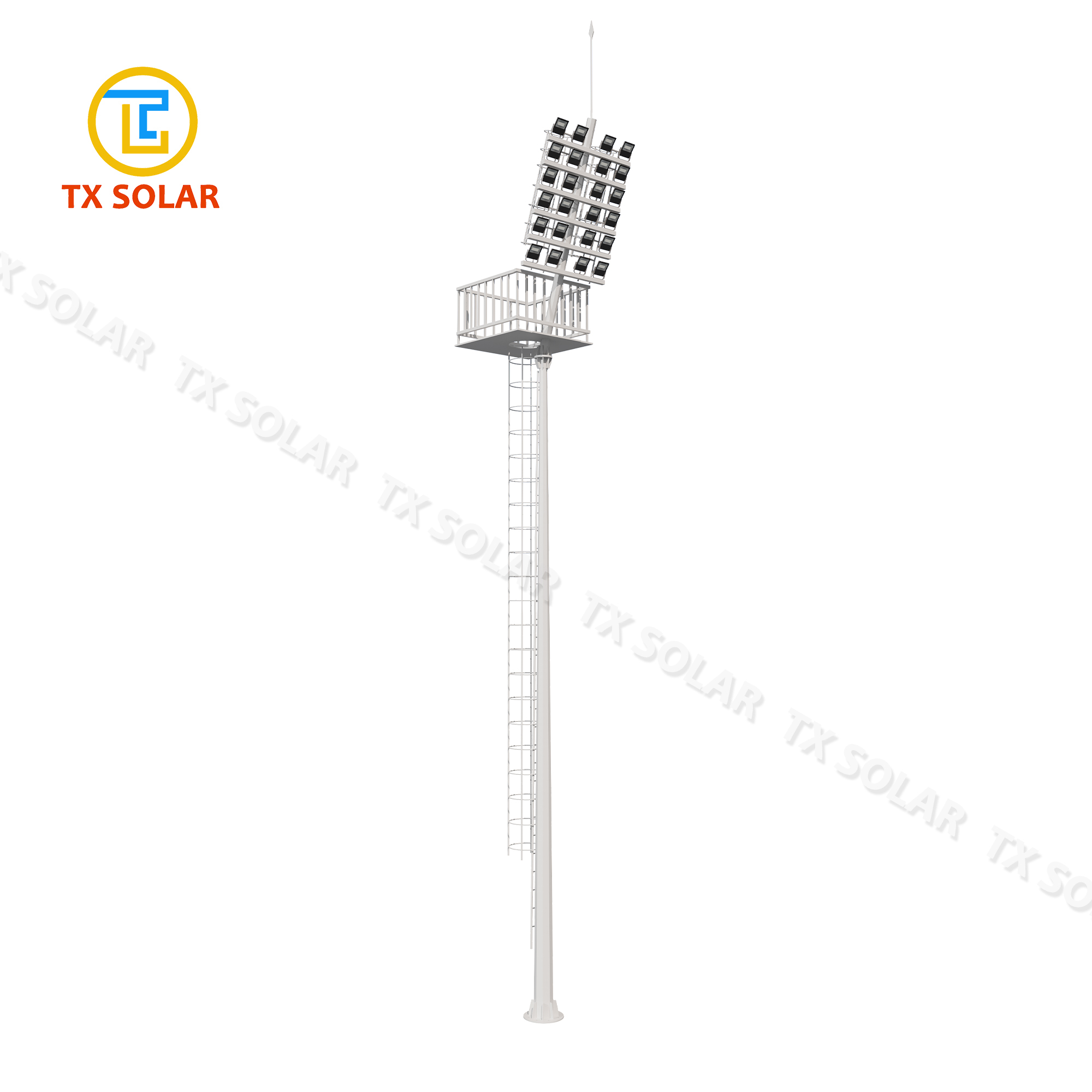 China 20M-60M High Mast Light with Safety Cage Ladder factory and ...