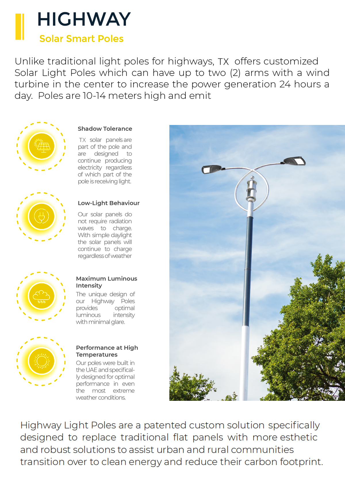 China Motorway Solar Smart Pole factory and manufacturers | TIANXIANG